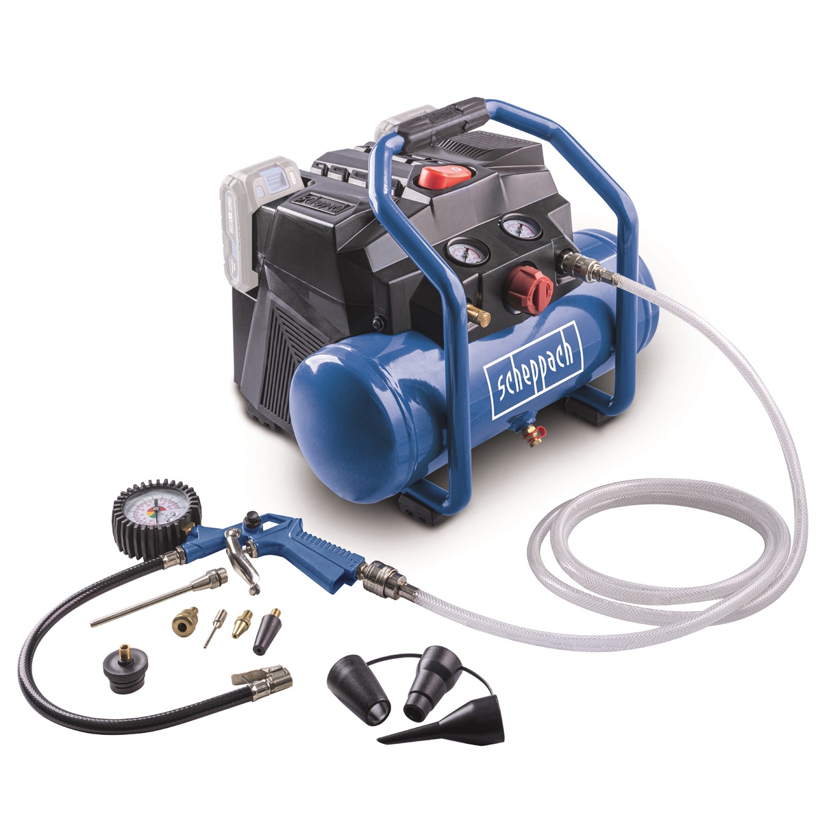 C-ACT160/6-X - 2x 20 V IXES aku bezolejový kompresor 6 l (bez baterie a ...